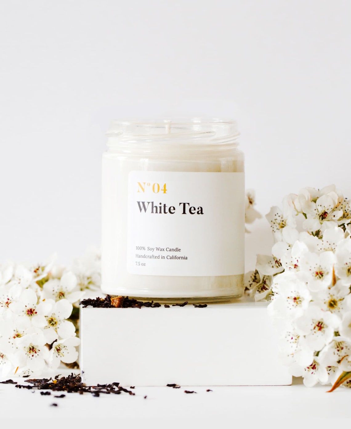 N04 White Tea Candle Handmade Soy Candles Dining Room | Etsy