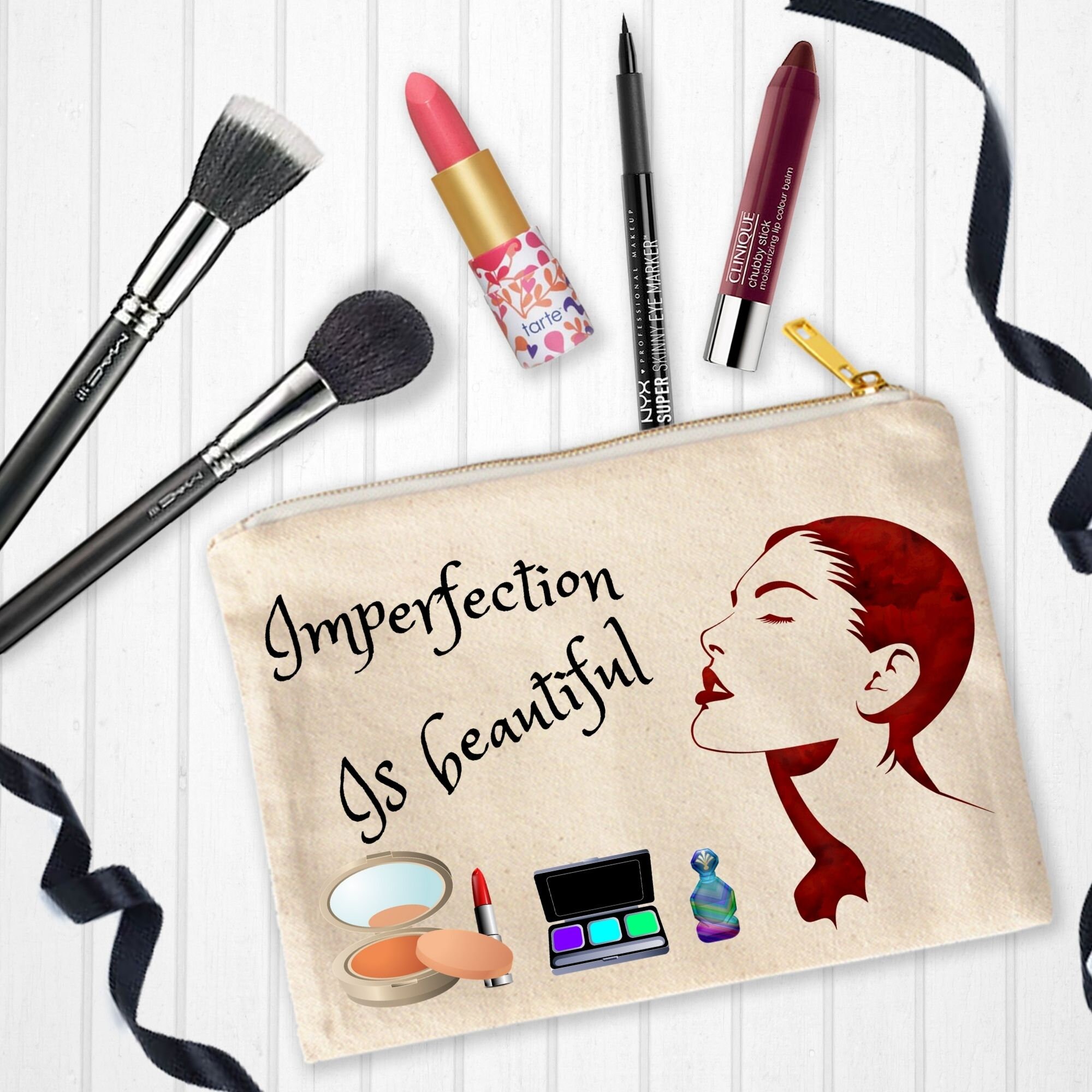 Makeup Bag Design Png Imperfection is Beautiful Sublimation Design Wrap ...