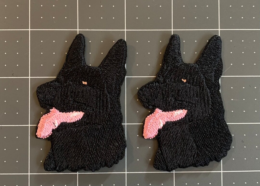 Black German Shepherd Patch. Iron on / Sew on Patch. 2”x 3”. Sold ...
