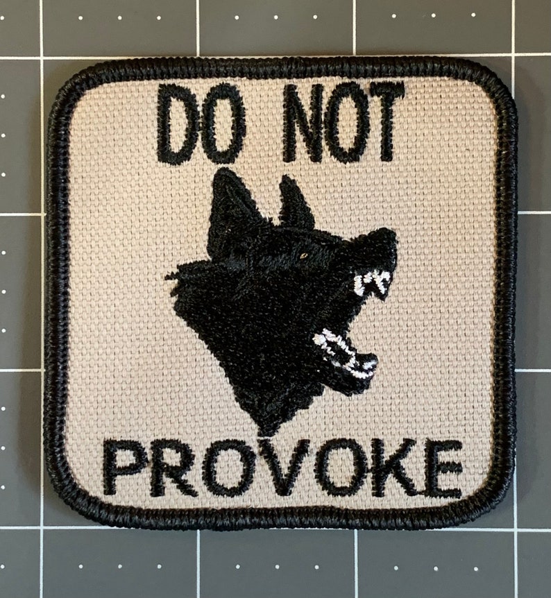 Do Not Provoke Patch, Black German Shepherd Patch, Harness Patch, Iron ...