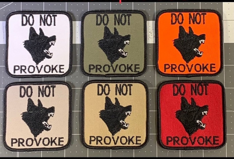 Do Not Provoke Patch Black German Shepherd Patch Harness - Etsy