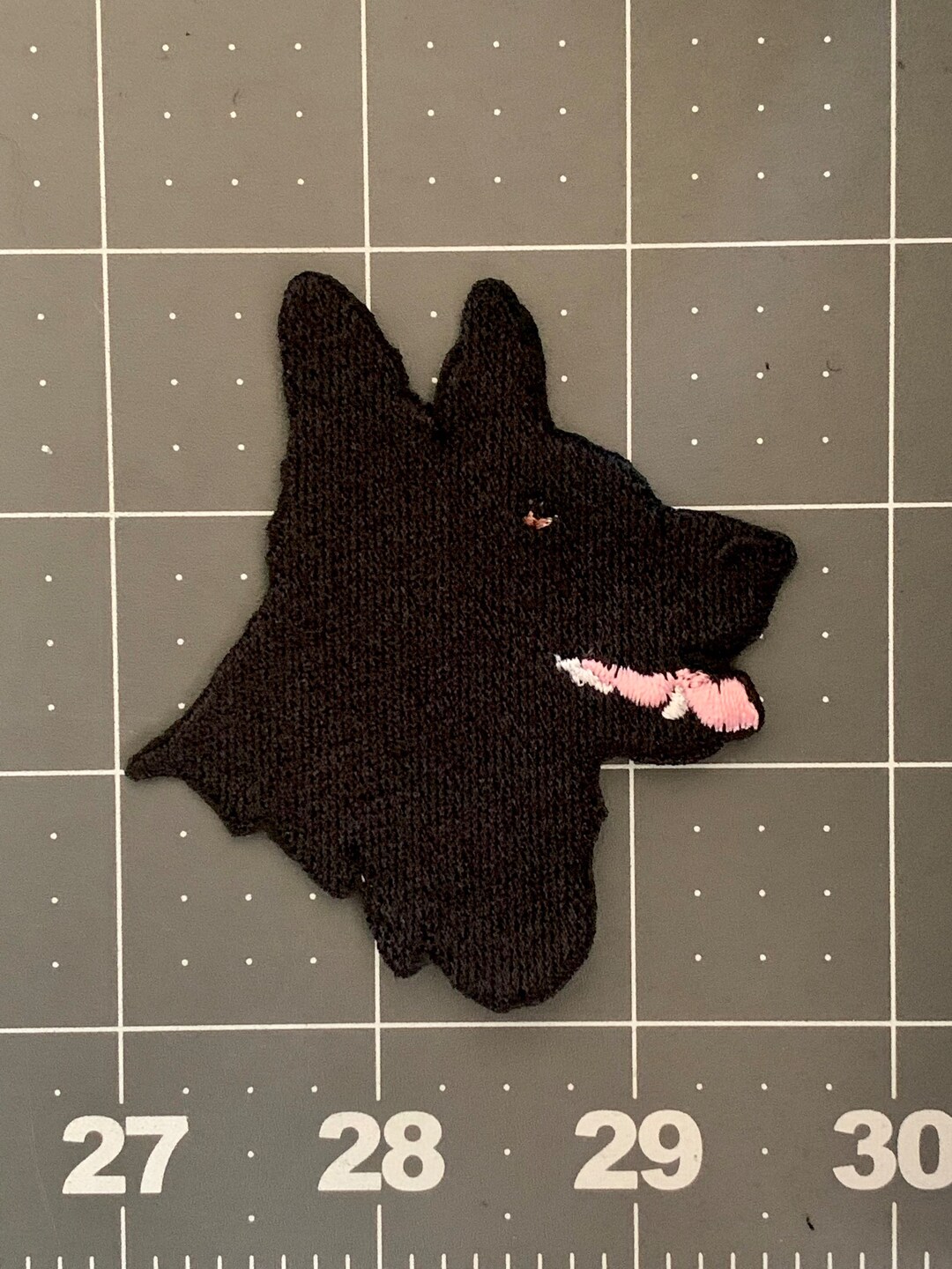 Black German Shepherd Patch Embroidered Iron On/sow On - Etsy