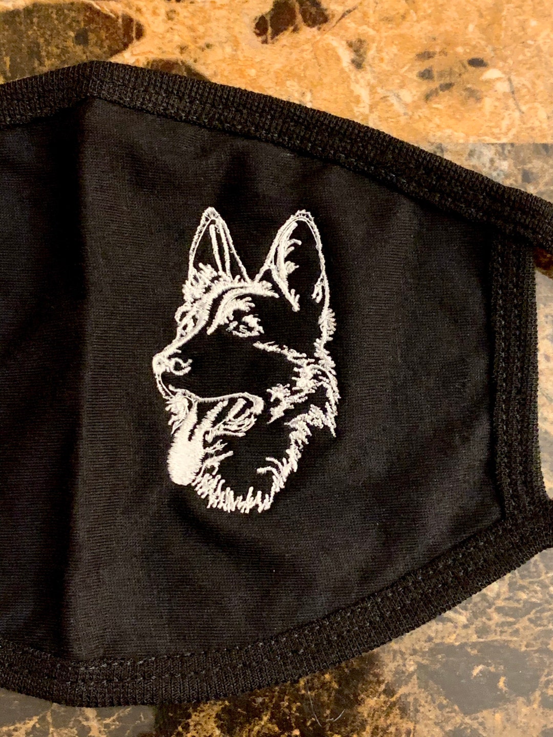 German Shepherd Mask Embroidered, German Shepherd Mask, Shepherd Mask ...