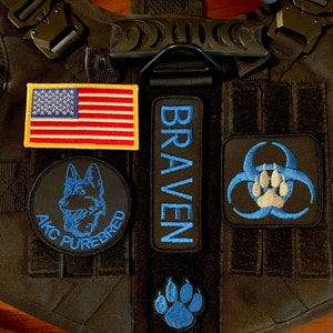 German Shepherd Patches Ready to Attach to Dog Vest / Harness. Dog Vest ...