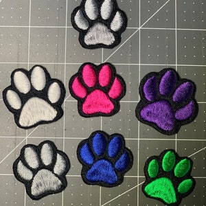 Sow on Paw Patches, Paw Print Patches Embroidered - Etsy