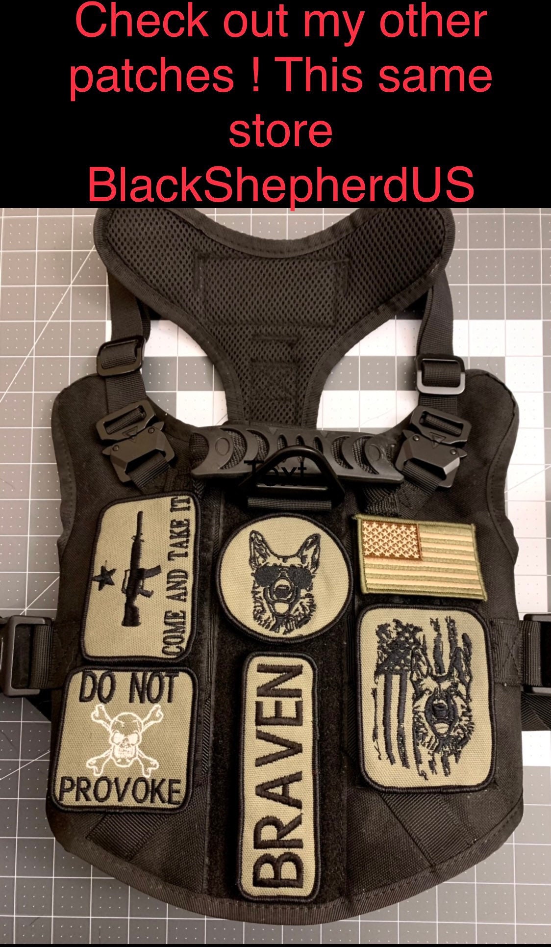 German shepherd vest patches. German Shepherd patch light - Etsy Nederland