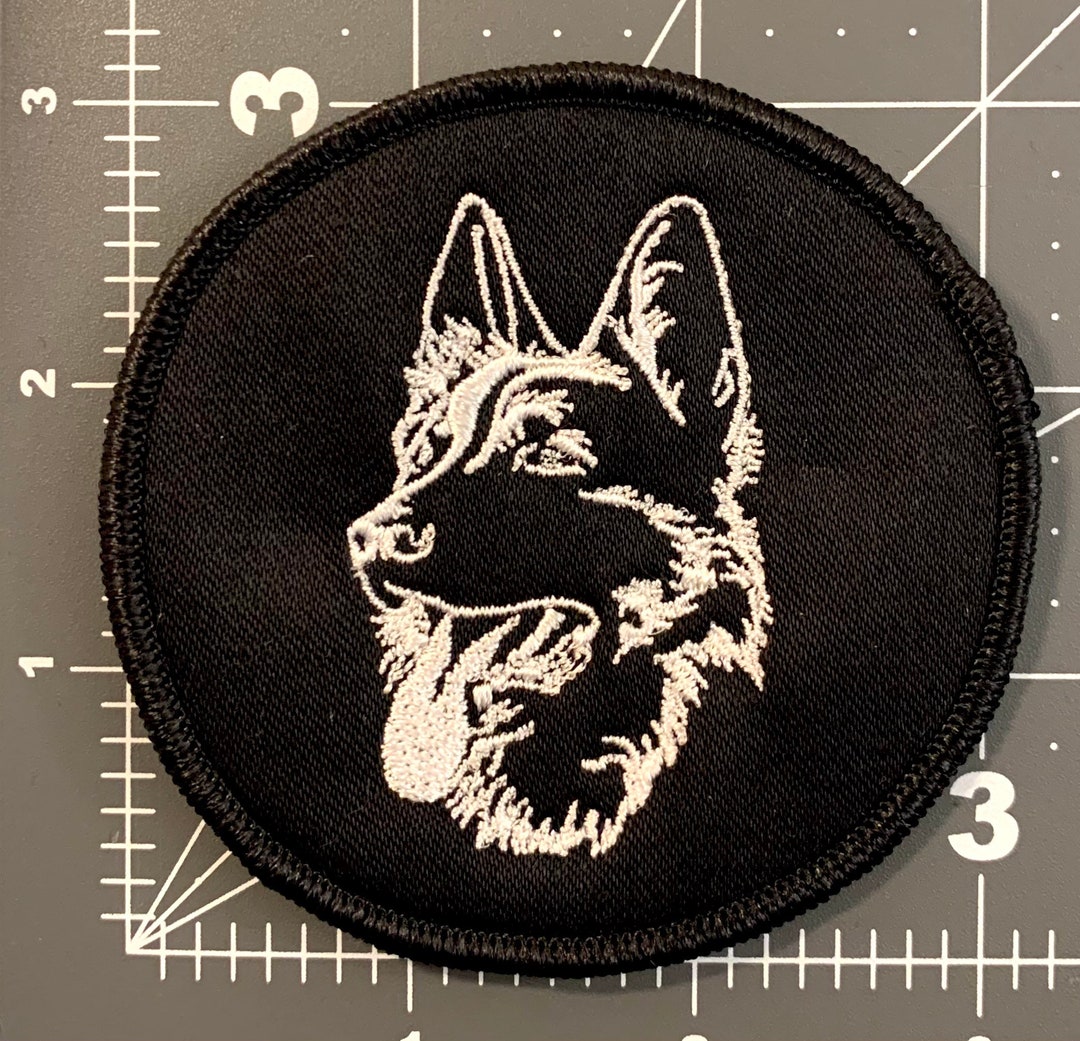 German Shepherd Embroidered Patch, Iron on or Hook Backing - Etsy