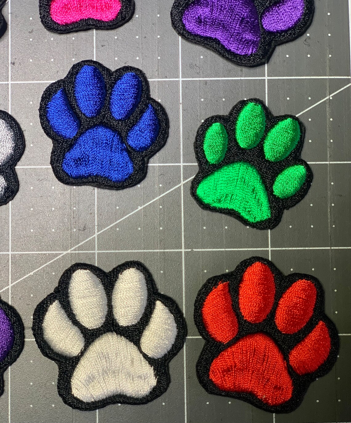 Sow on Paw Patches, Paw Print Patches Embroidered - Etsy