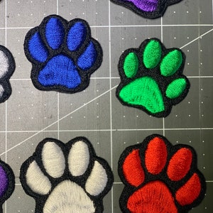 Sow on Paw Patches, Paw Print Patches Embroidered - Etsy