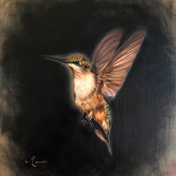 Hummingbird Painting - Etsy