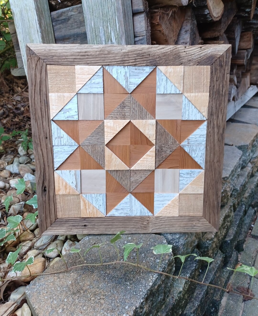 Wood Block Wall Art/small Wood Quilt Square/wall Decor - Etsy