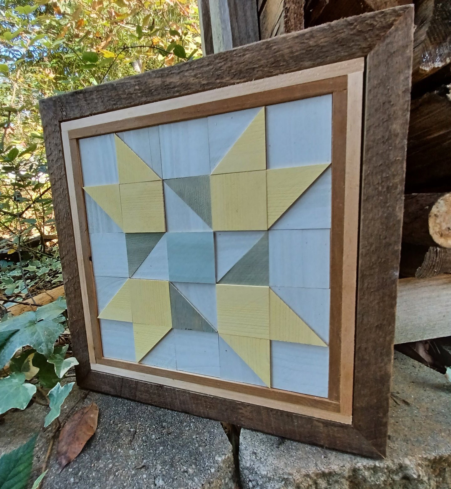 Wood Block Wall Art/small Wood Quilt Square/wall Decor - Etsy