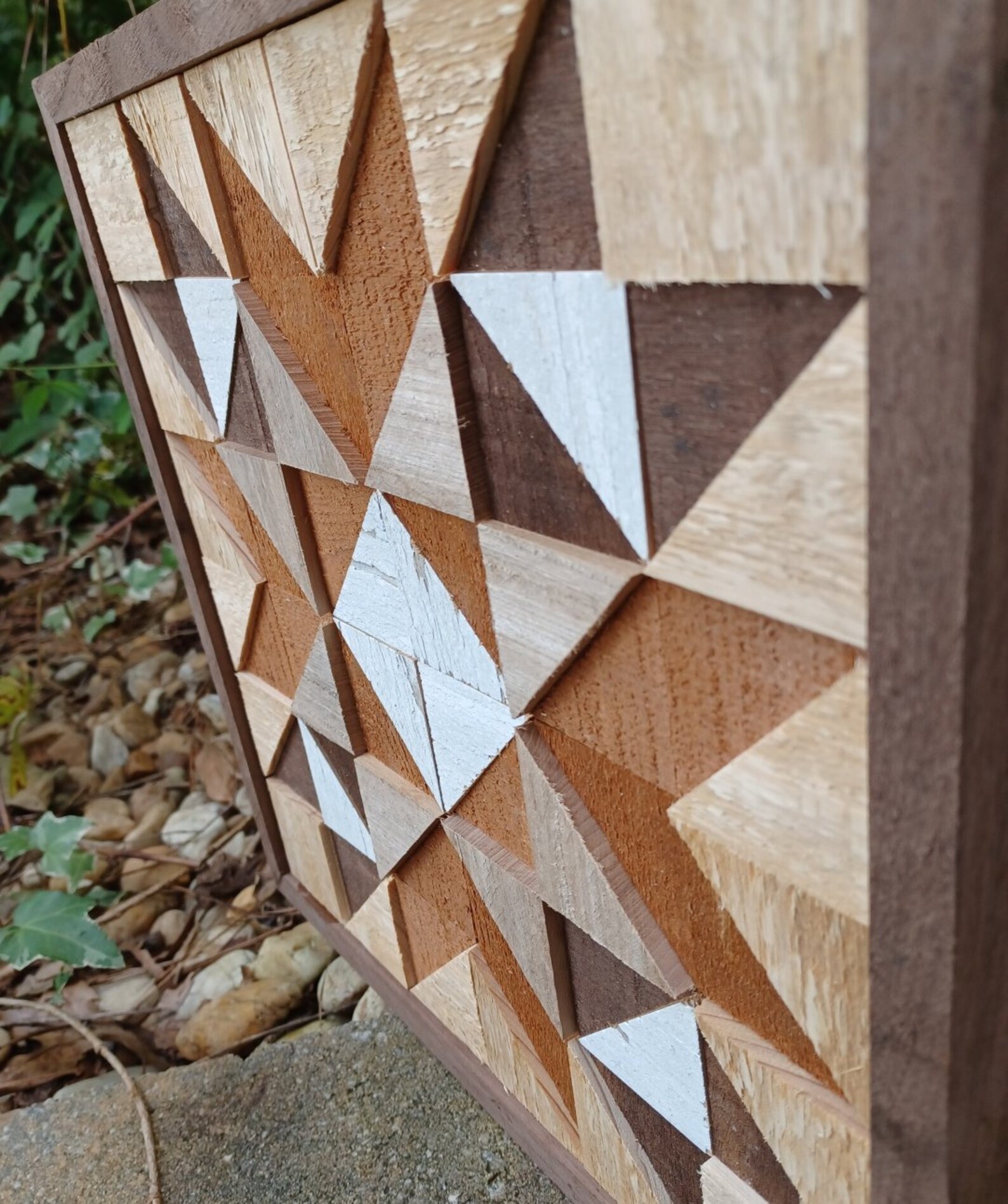 Wood Block Wall Art/small Wood Quilt Square/wall Decor Barnwood Quilt ...