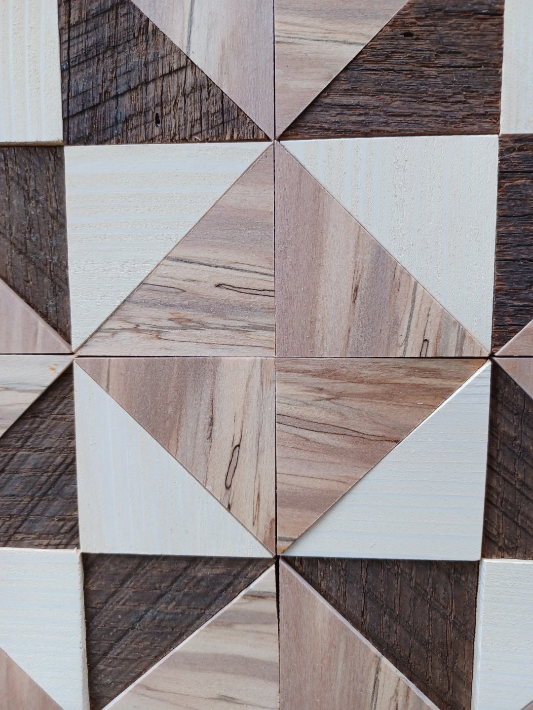 Wood Quilt Square With Natural Wood Grains, Colors and Textures - Etsy