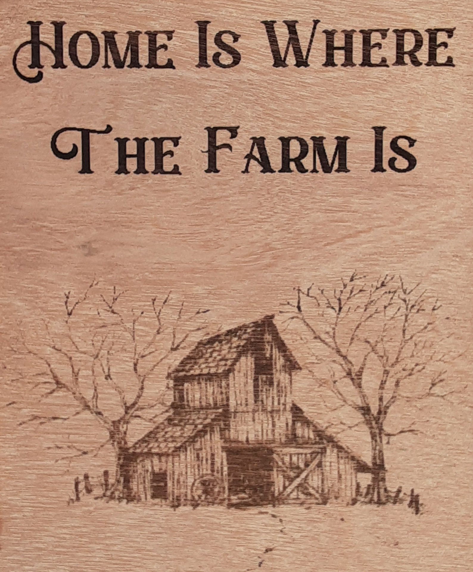 Barn Wood / Laser Design / Farmhouse Decor / Laser Engraved - Etsy