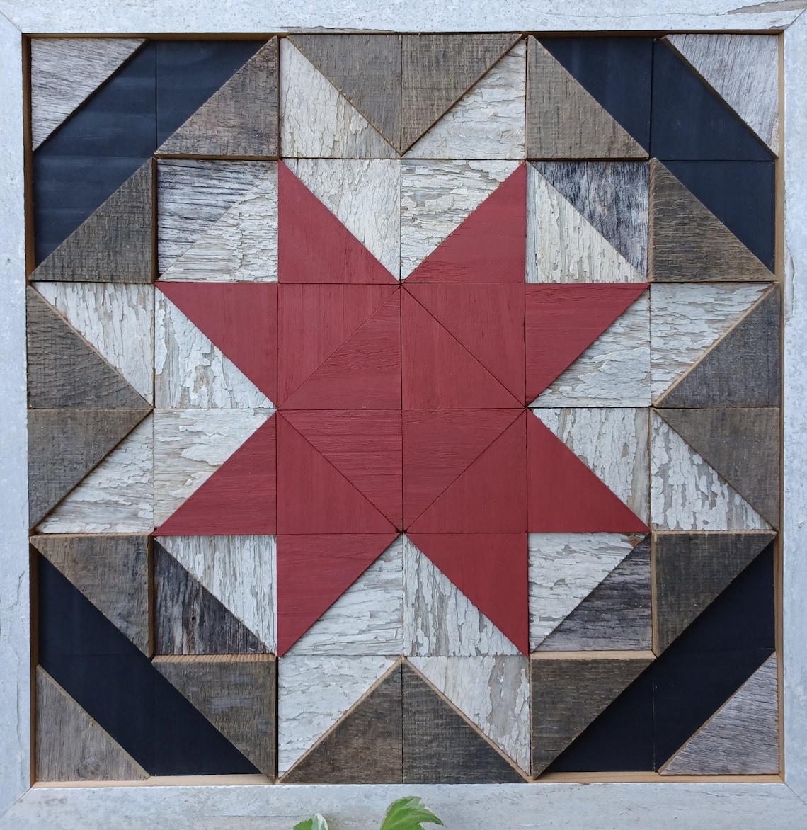 Wood Block Wall Art/small Wood Quilt Square/wall Decor Barnwood Quilt ...