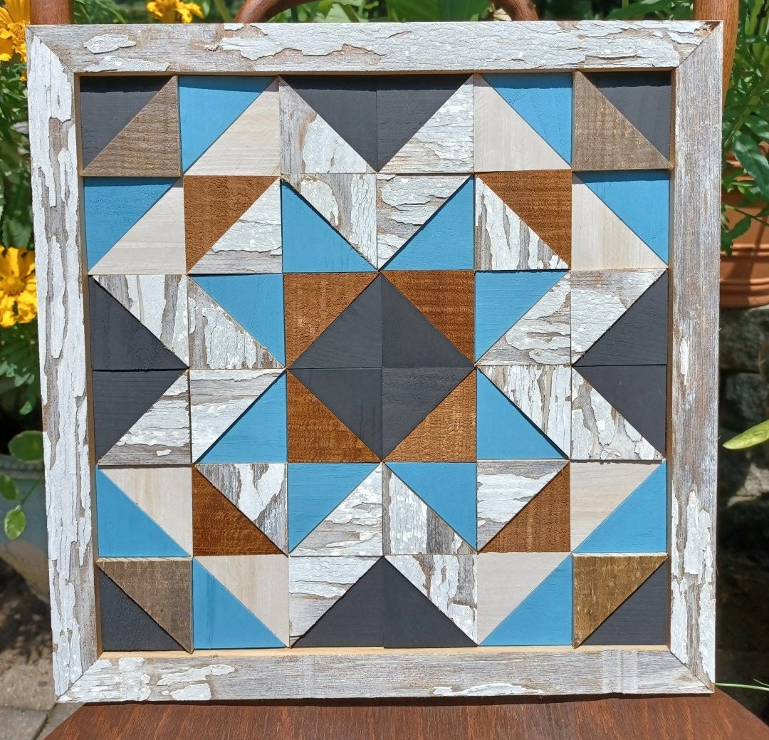 Wood Quilt - Dramatic Star Quilt Features Authentic Aged Barn Wood - Etsy