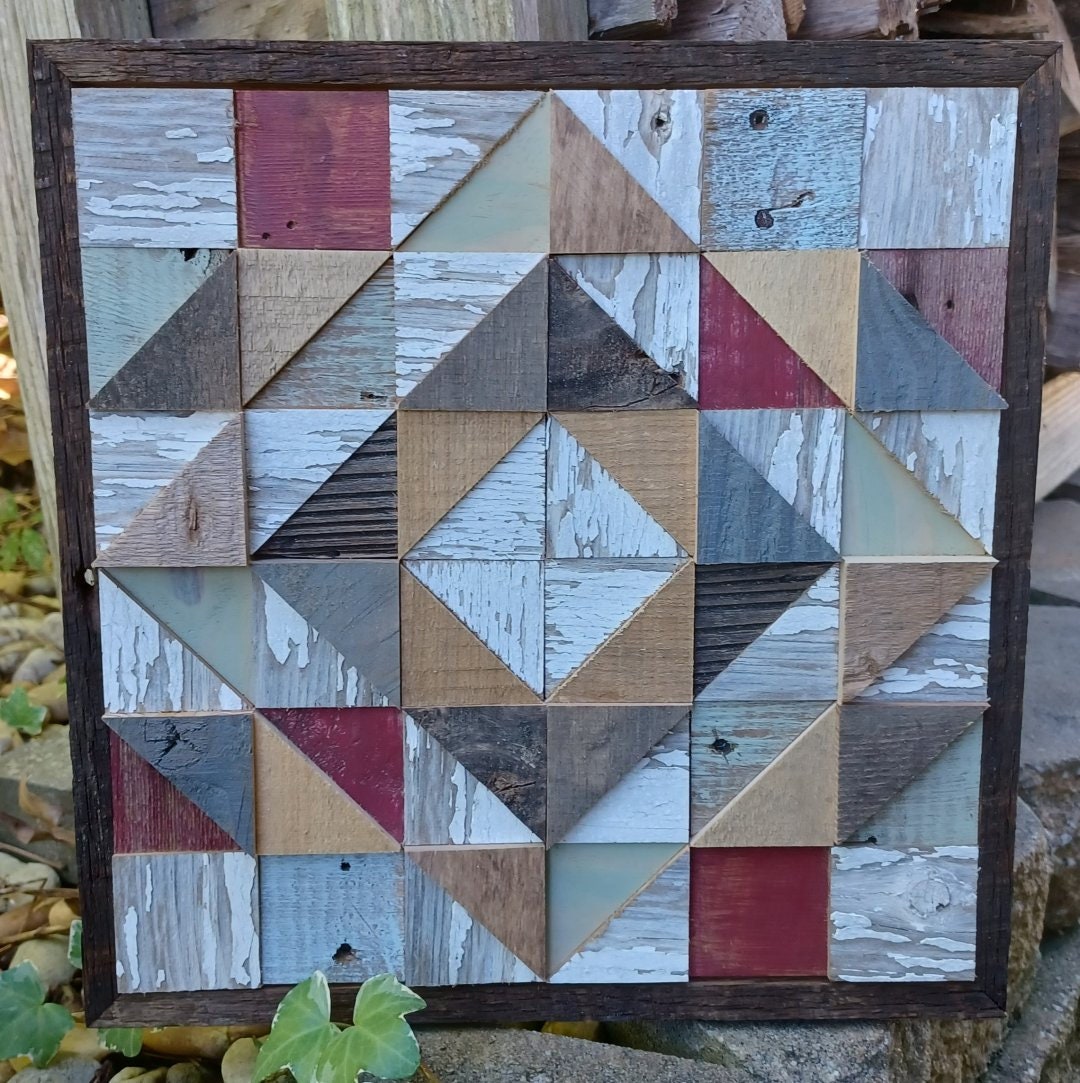 Wood Quilt Block / Quilt Square / Reclaimed Wood / Wood Wall - Etsy