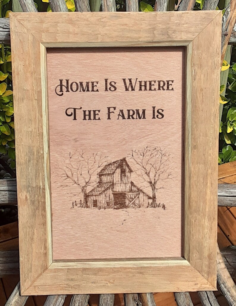 Barn Wood / Laser Design / Farmhouse Decor / Laser Engraved - Etsy