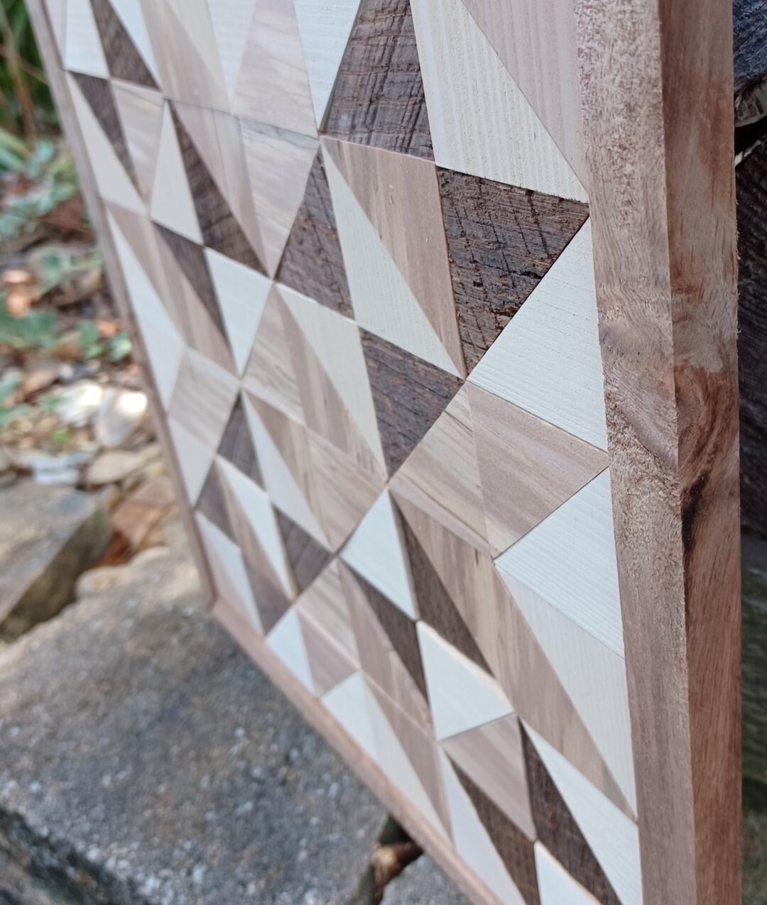 Wood Quilt Square With Natural Wood Grains Colors and - Etsy