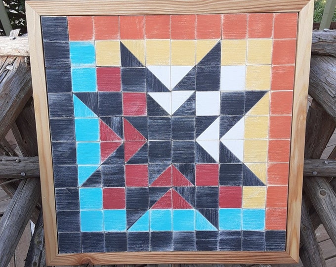 Wood Quilt Square / Handcrafted / Quilt Block / Home Décor / Quilt ...