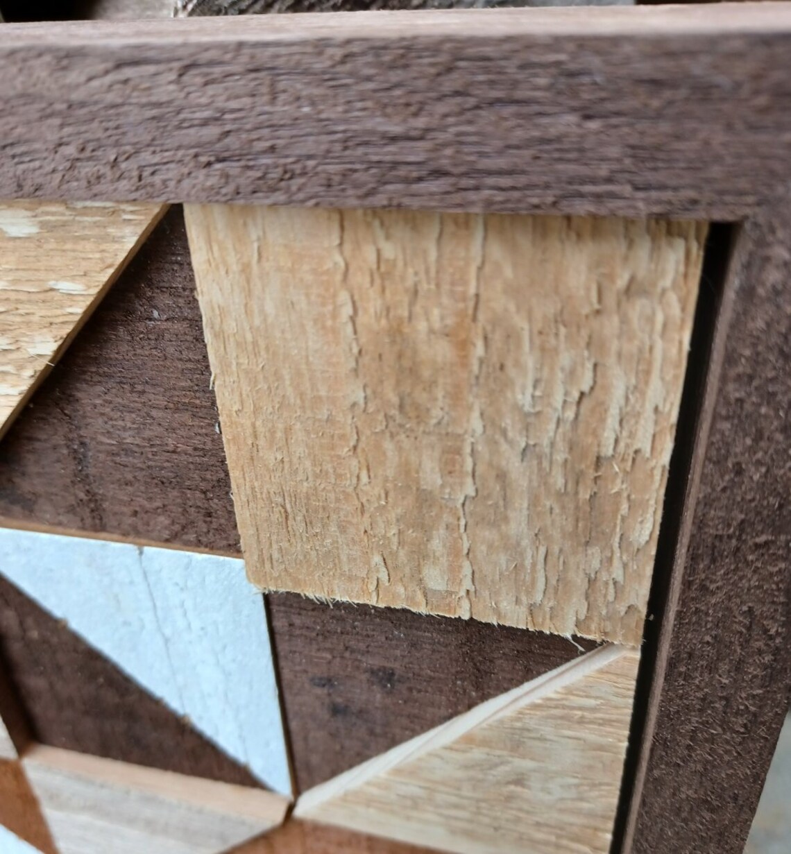 Wood Block Wall Art/small Wood Quilt Square/wall Decor Barnwood Quilt ...