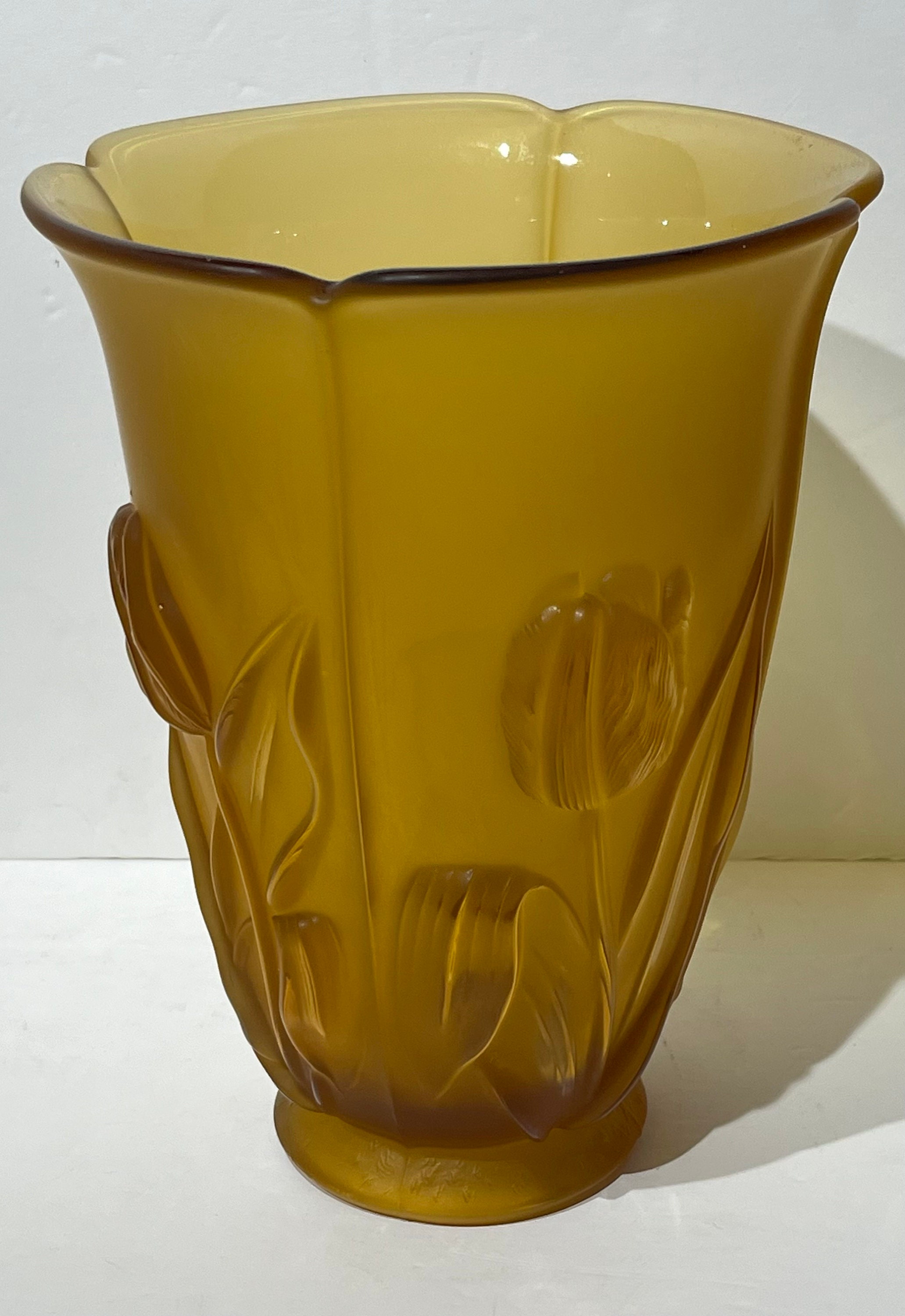BAROLAC Artist Josef Inwald Antique Art Deco Amber Mat Glass - Etsy