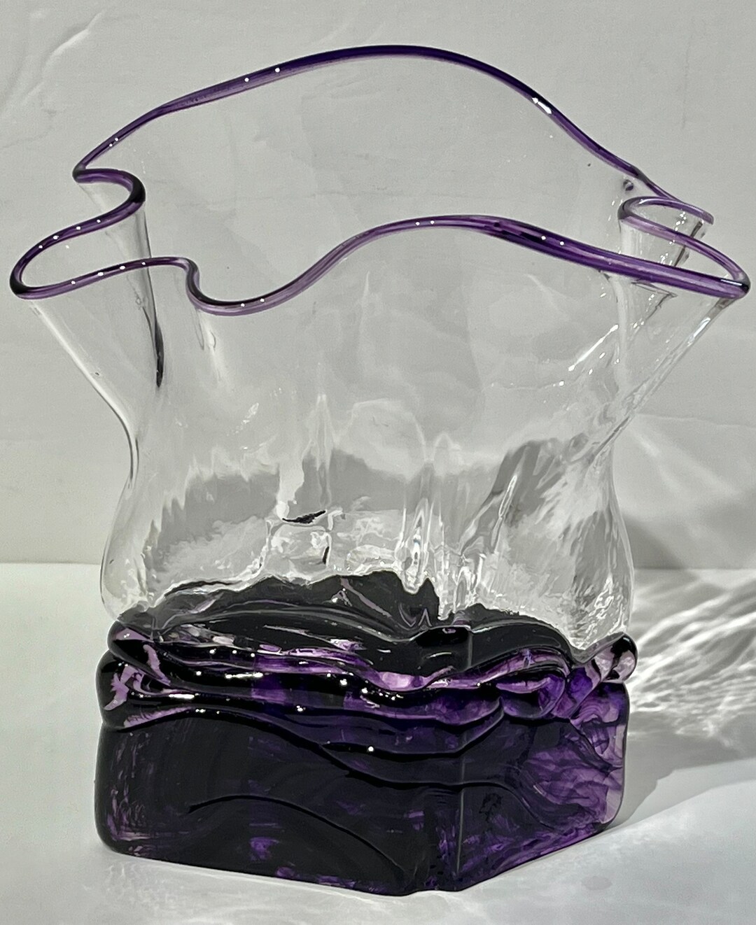 NSSG 1996 David New-small Sterling Studio Art Glass 7 Inches Vase ...