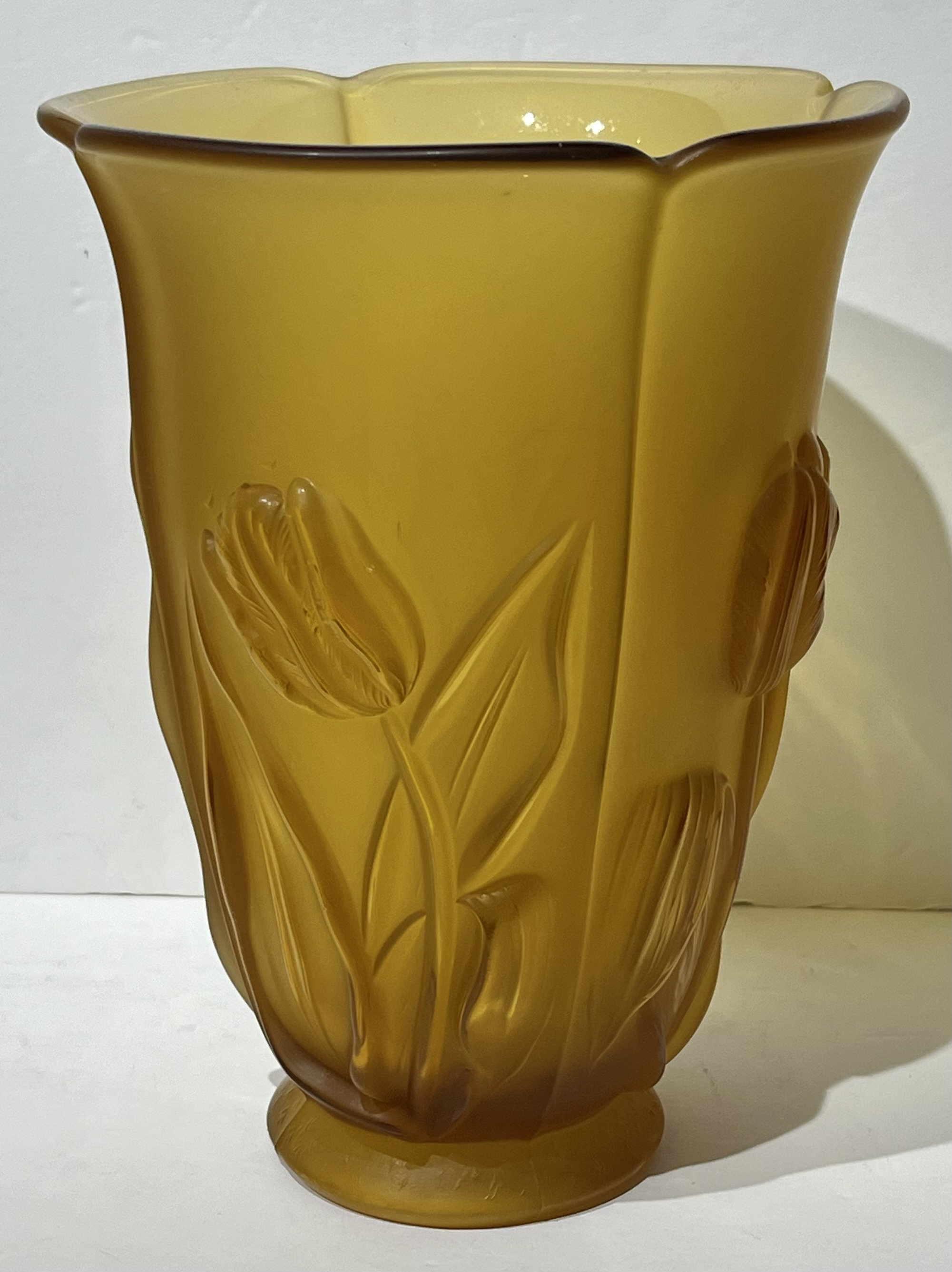 BAROLAC Artist Josef Inwald Antique Art Deco Amber Mat Glass - Etsy