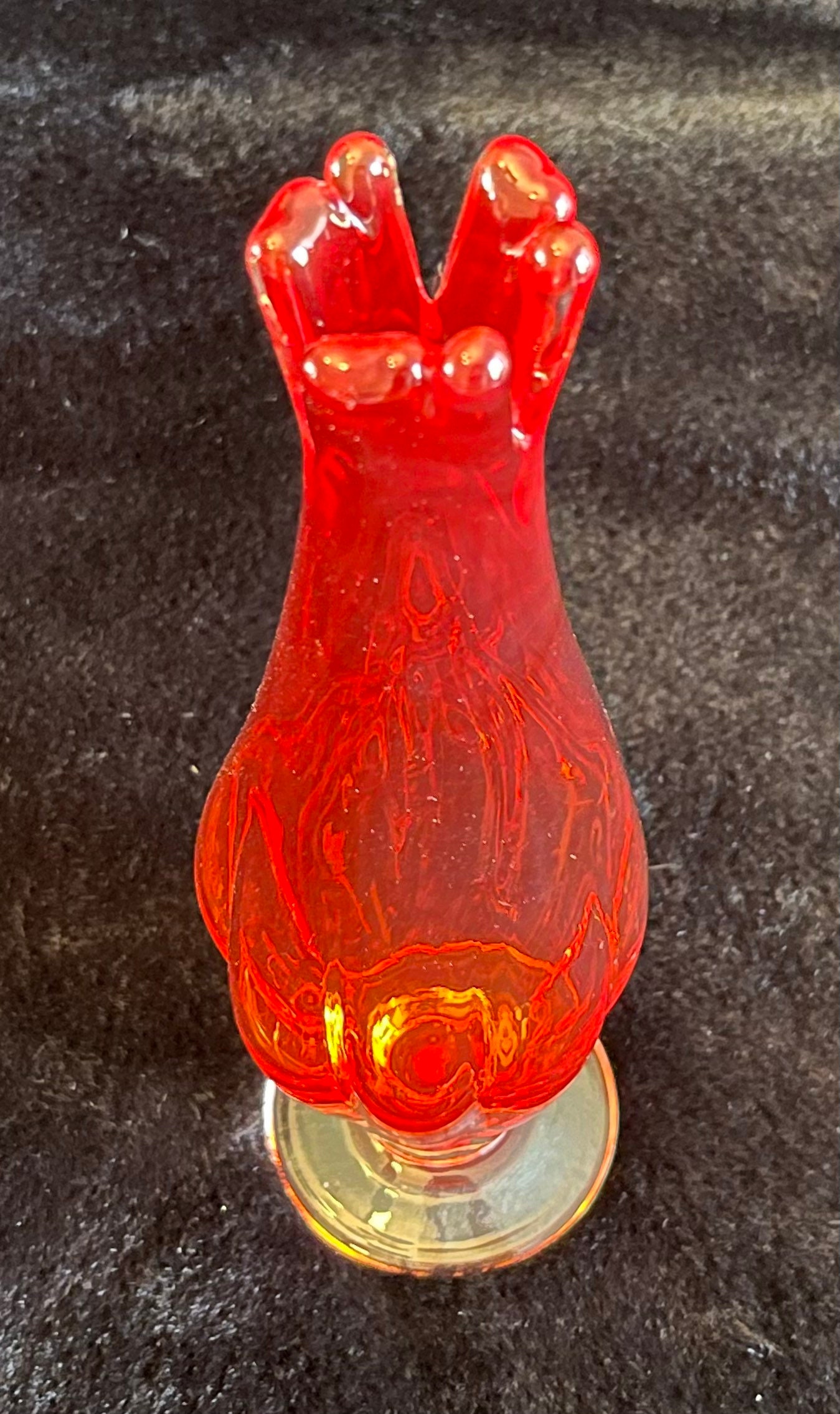 Vintage MCM Lefton Glass Swung Bud Vase Red/orange Made in - Etsy