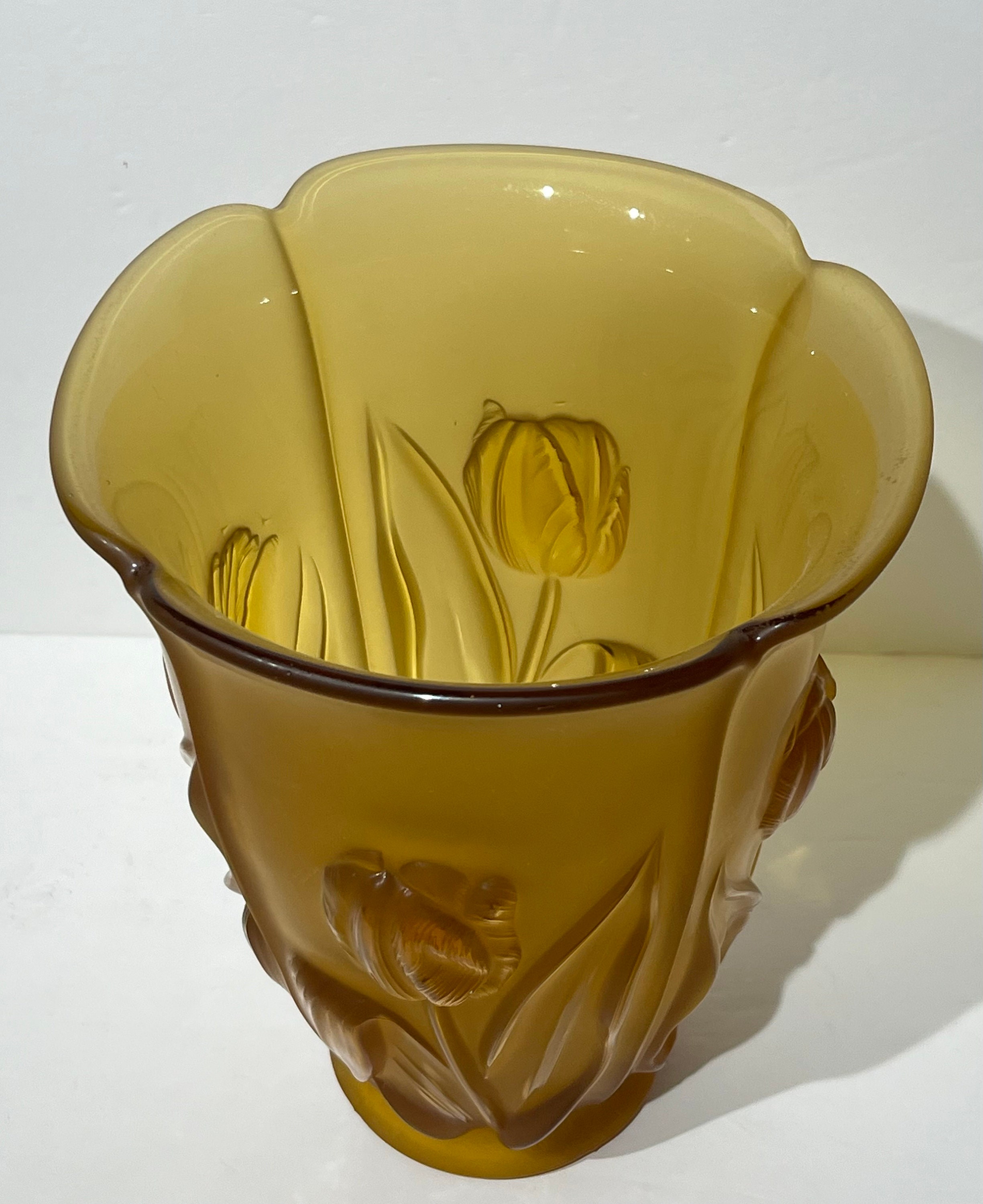 BAROLAC Artist Josef Inwald Antique Art Deco Amber Mat Glass - Etsy