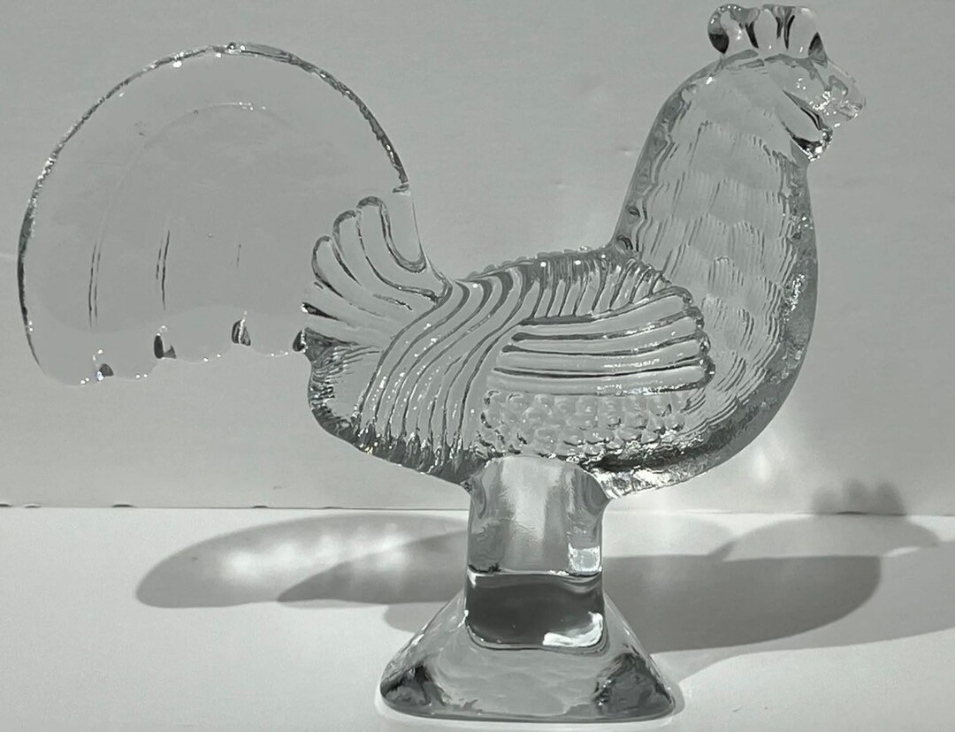 Kosta Boda Crystal Rooster Bertil Vallien Design - Etsy