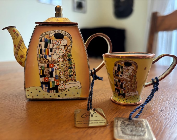 Charlotte Di Vita Collection Hand Painted Enamel Tea Pot. Limited ...