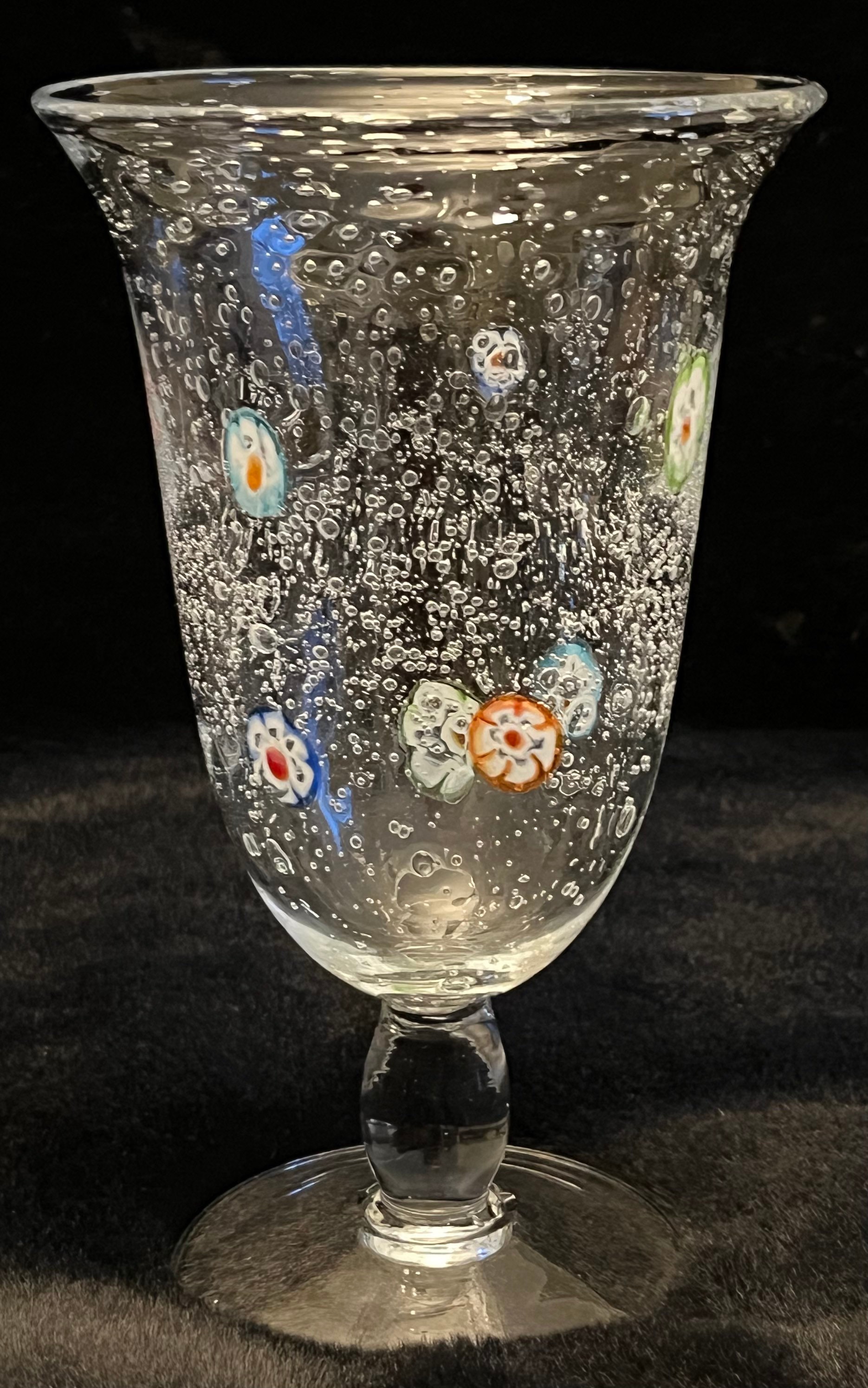 Lof of 4 Millefiori Hand-blown Murano Style Wine Glass Goblets - Etsy