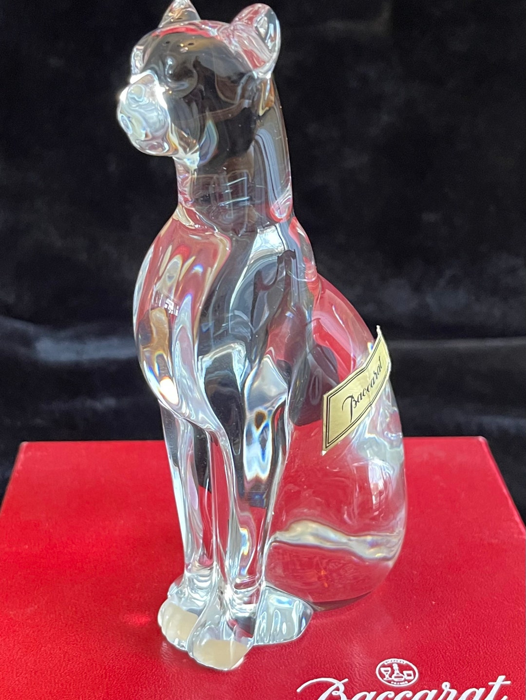Baccarat Crystal Art Glass Egyptian Cat Decorative Collectibles ...