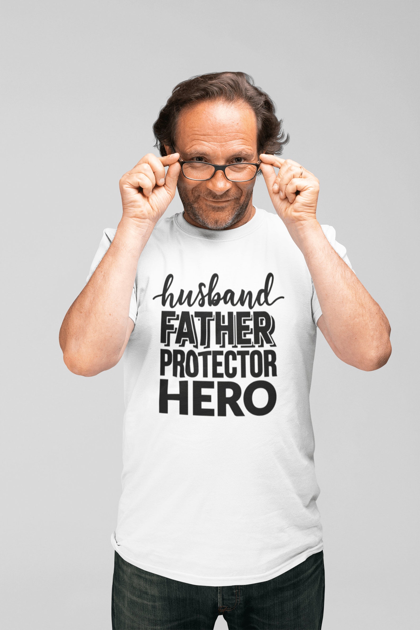 T-shirt Man Husband Father Protector Hero Birthday gift dad | Etsy
