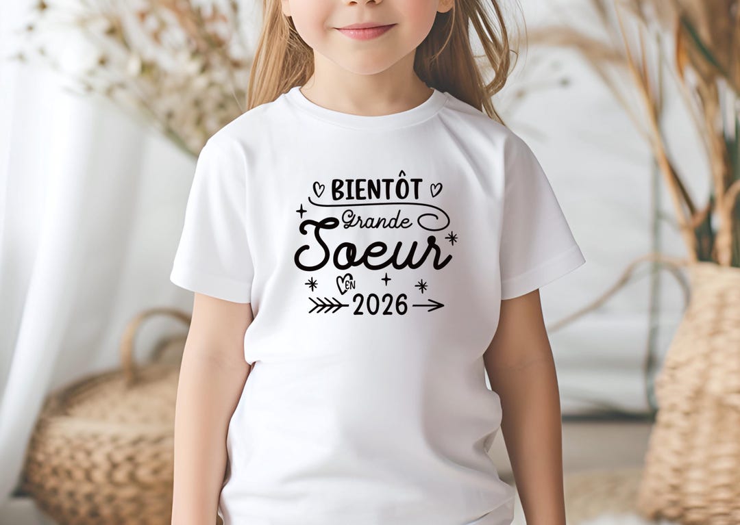 Camiseta de futura hermana mayor, anuncio de embarazo, futura hermana ...