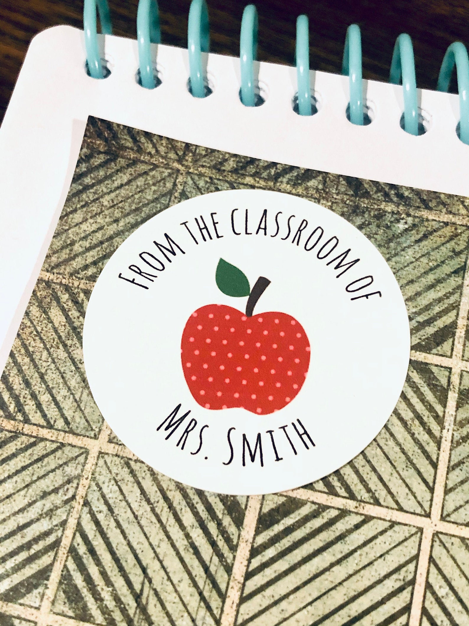 Custom Teacher Stickers From the Classroom Sticker Apple - Etsy