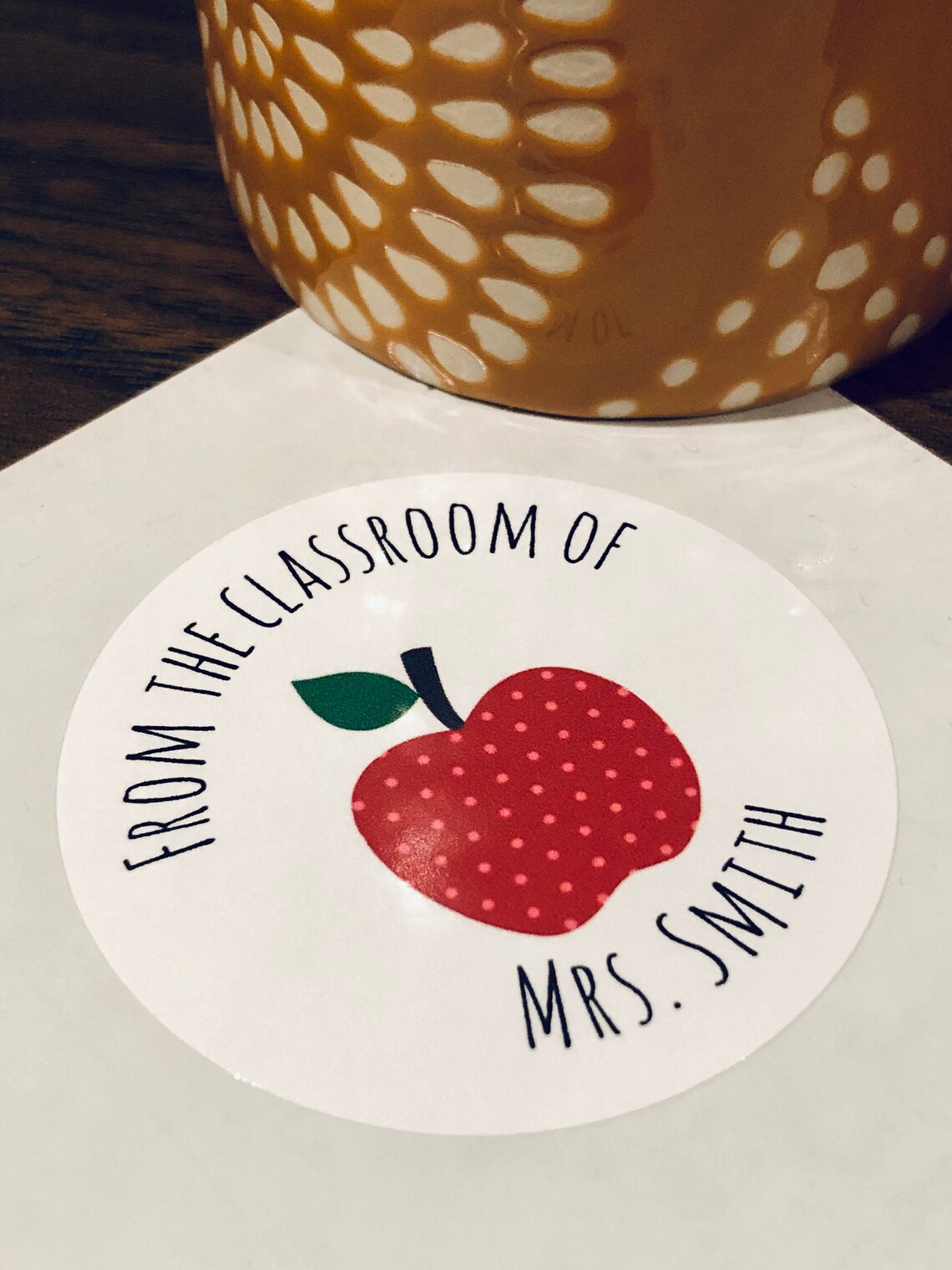 Custom Teacher Stickers From the Classroom Sticker Apple - Etsy