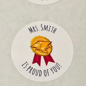 Custom Teacher Stickers, From the Classroom Sticker, Proud of You ...