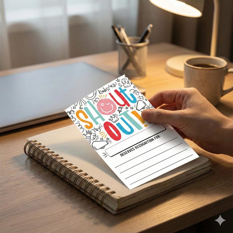 Shout Out Cards for Classroom, Teacher Encouragement Notes, Positive ...