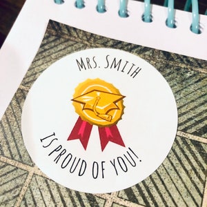Custom Teacher Stickers, From the Classroom Sticker, Proud of You ...