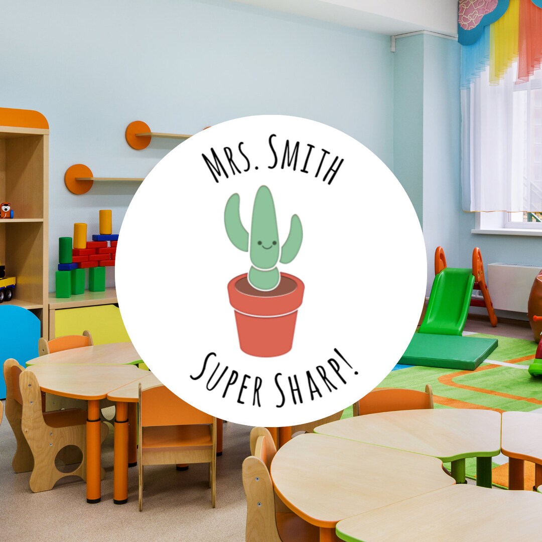 Personalized Classroom Stickers: Teacher Book Labels, Glossy Stickers ...