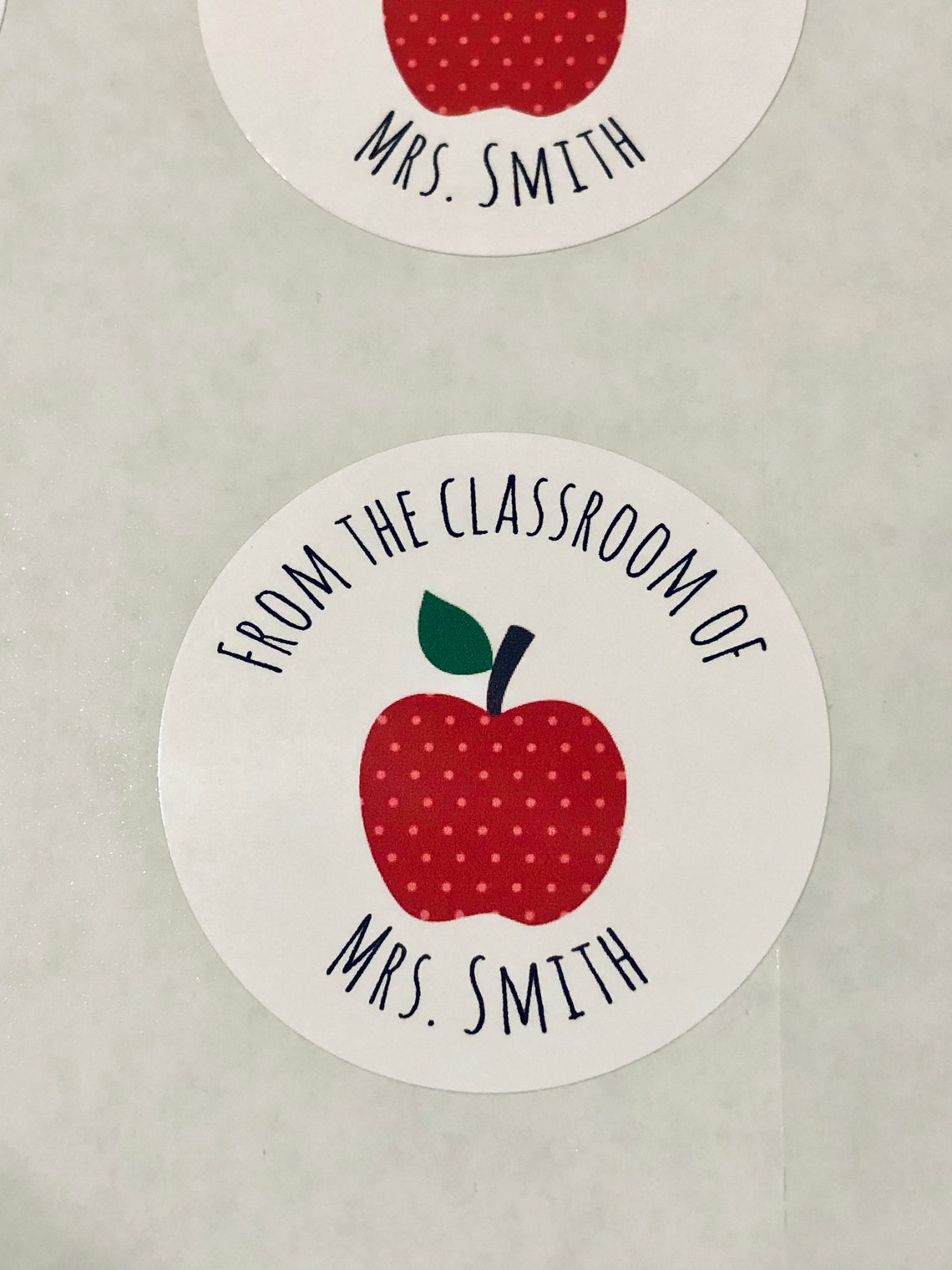 Custom Teacher Stickers From the Classroom Sticker Apple - Etsy