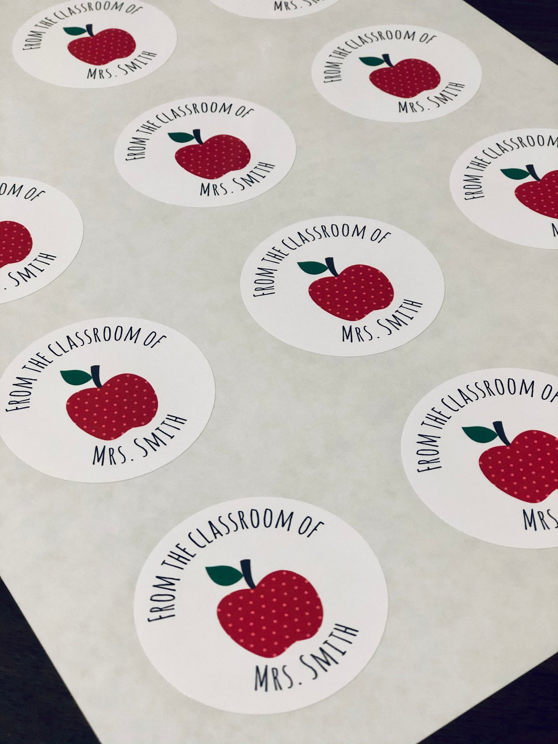 Custom Teacher Stickers From the Classroom Sticker Apple - Etsy