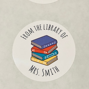 Book Stickers, From the Library of Labels, Personalized Stickers for ...