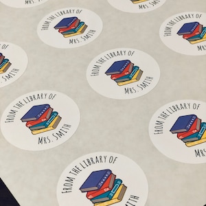 Book Stickers, From the Library of Labels, Personalized Stickers for ...