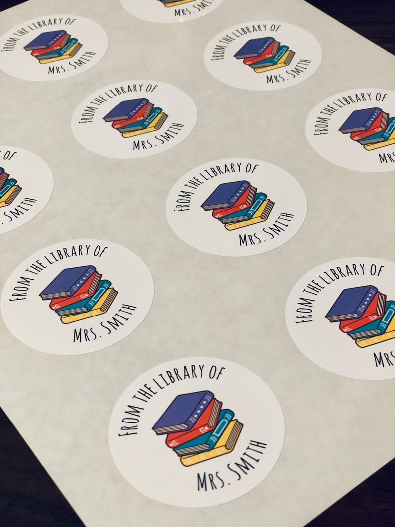 Book Stickers From the Library of Labels Personalized | Etsy