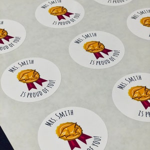 Custom Teacher Stickers, From the Classroom Sticker, Proud of You ...