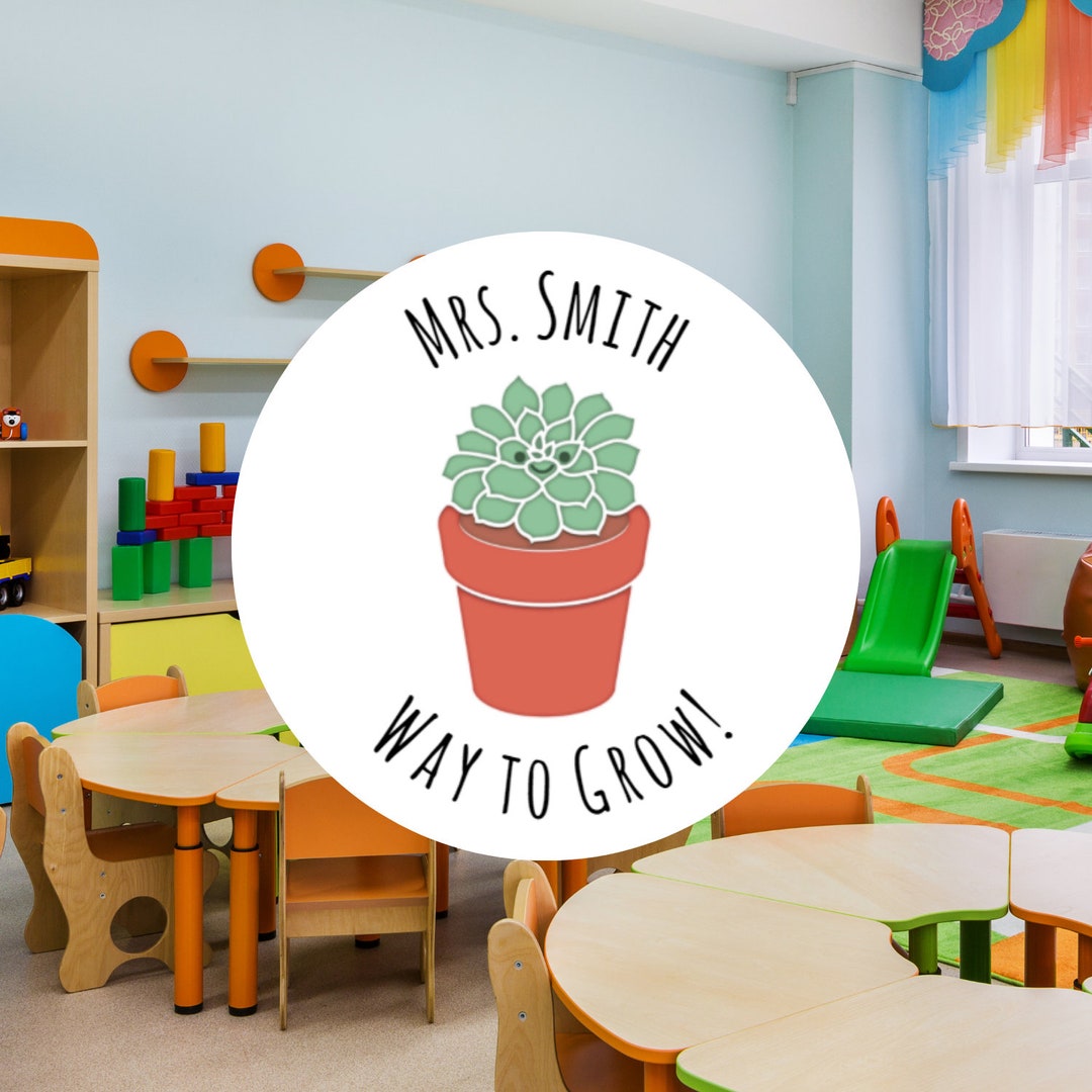 Custom Classroom Stickers, Way to Grow Stickers, Personalized Stickers ...
